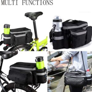 BicycleStore Bike Rear Seat Bag Trunk Bags Bike Panniers Waterproof Cycling Bag Rack 7L Bicycle Accessories Black