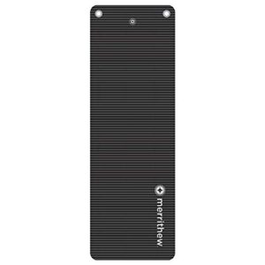 merrithew stott pilates deluxe pilates mat with grommets (graphite) 0.6 inch / 15 mm, black