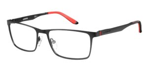 carrera men's 8811 rectangular prescription eyewear frames, matte black, 55mm, 17mm