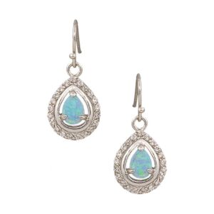 montana silversmiths women's canyon colors river lights on ice teardrop earrings silver one size