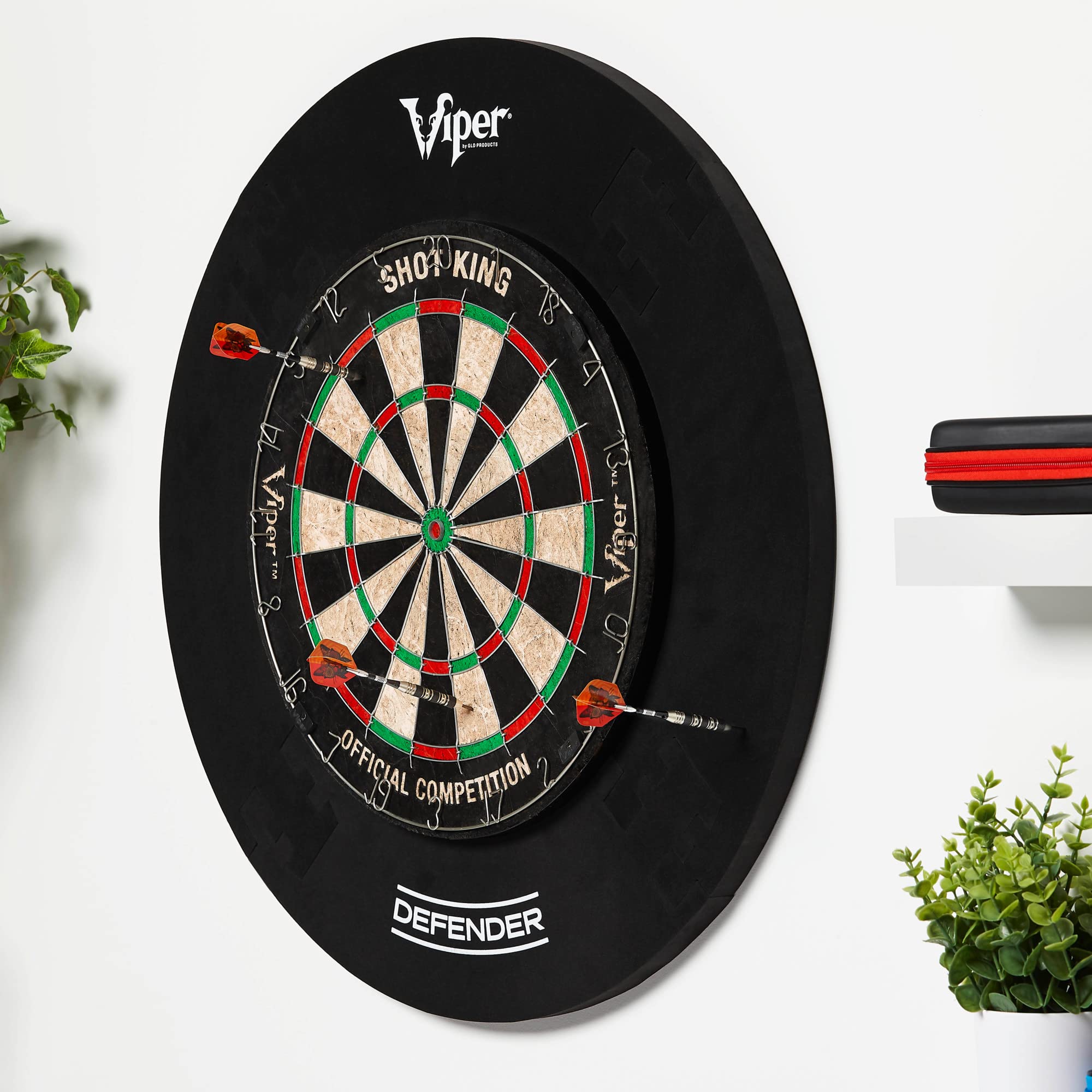 Viper by GLD Products Defender Dartboard Surround Wall Protector , Black