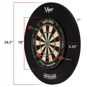 Viper by GLD Products Defender Dartboard Surround Wall Protector , Black