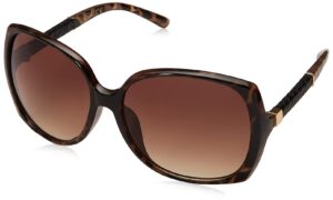 jessica simpson womens j5236 oversized rectangular sunglasses with uv400 protection. glam gifts for her, 60 mm, tortoise, 60 mm us