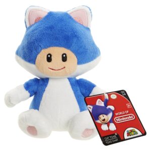 world of nintendo 88795 cat toad mario bros u plush