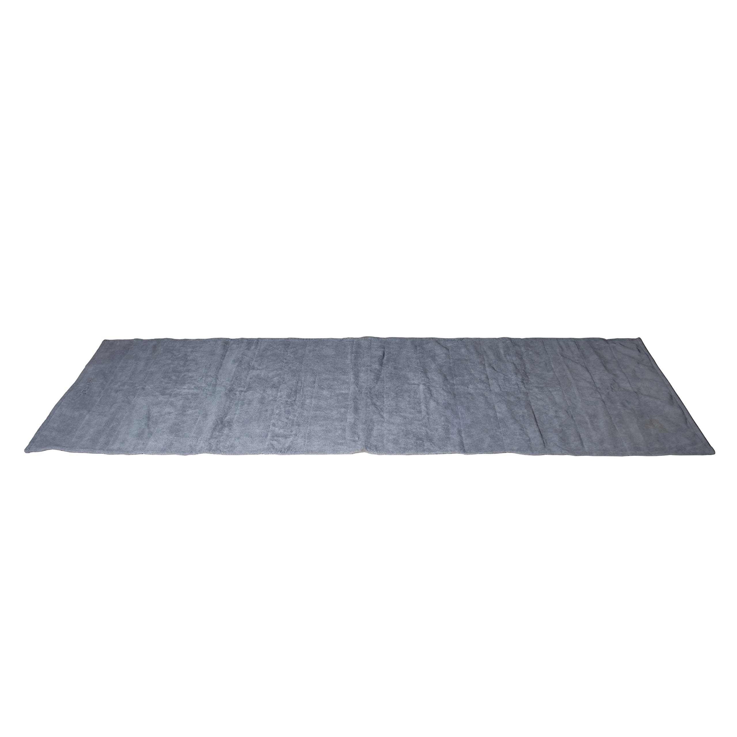 Tone Fitness Long Yoga Mat Towel, 24" x 68", Gray