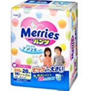 kao diapers merries sarasara air through pants extra-big xllsize (15~28kg) 26sheets, parallel import product, made in japan