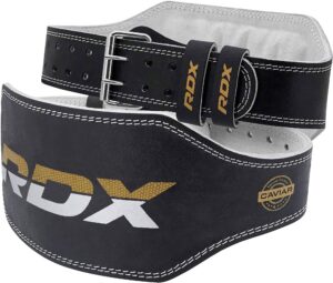 rdx weight lifting belt gym exercise workout, 6 inch leather padded lumbar back support men women, 10 adjustable holes, powerlifting bodybuilding deadlift, squat fitness strength training equipment