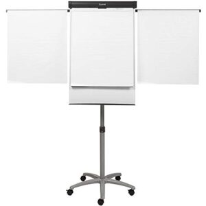 quartet easel, magnetic whiteboard/flipchart, 3' x 2', compass mobile presentation, graphite frame (ecm32eu)