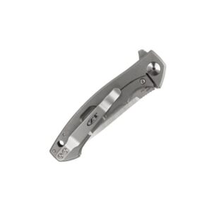 Zero Tolerance (0450); With 3.25” DLC-Coated S35VN Stainless Steel Blade, All-Black Carbon Fiber and Titanium Handle Scales, KVT Ball-Bearing Opening, Frame Lock Reversible Pocketclip; 2.45 OZ., Silver, Small