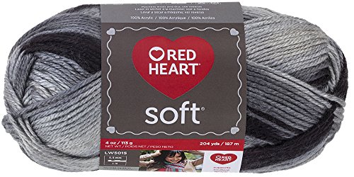 Red Heart Soft Yarn, Greyscale (E728.9931)