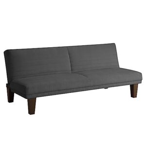 dhp dillan convertible futon with microfiber upholstery, grey