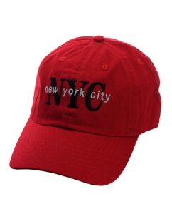 nyfashion101 unisex nyc new york city embroidered adjustable low profile cap, ny02, red