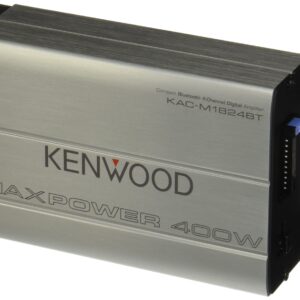 Kenwood 1177524 Compact Automotive/Marine Amplifier Class D Kac-M1824BT, 180W RMS, 400W PMPO, 4 Channel