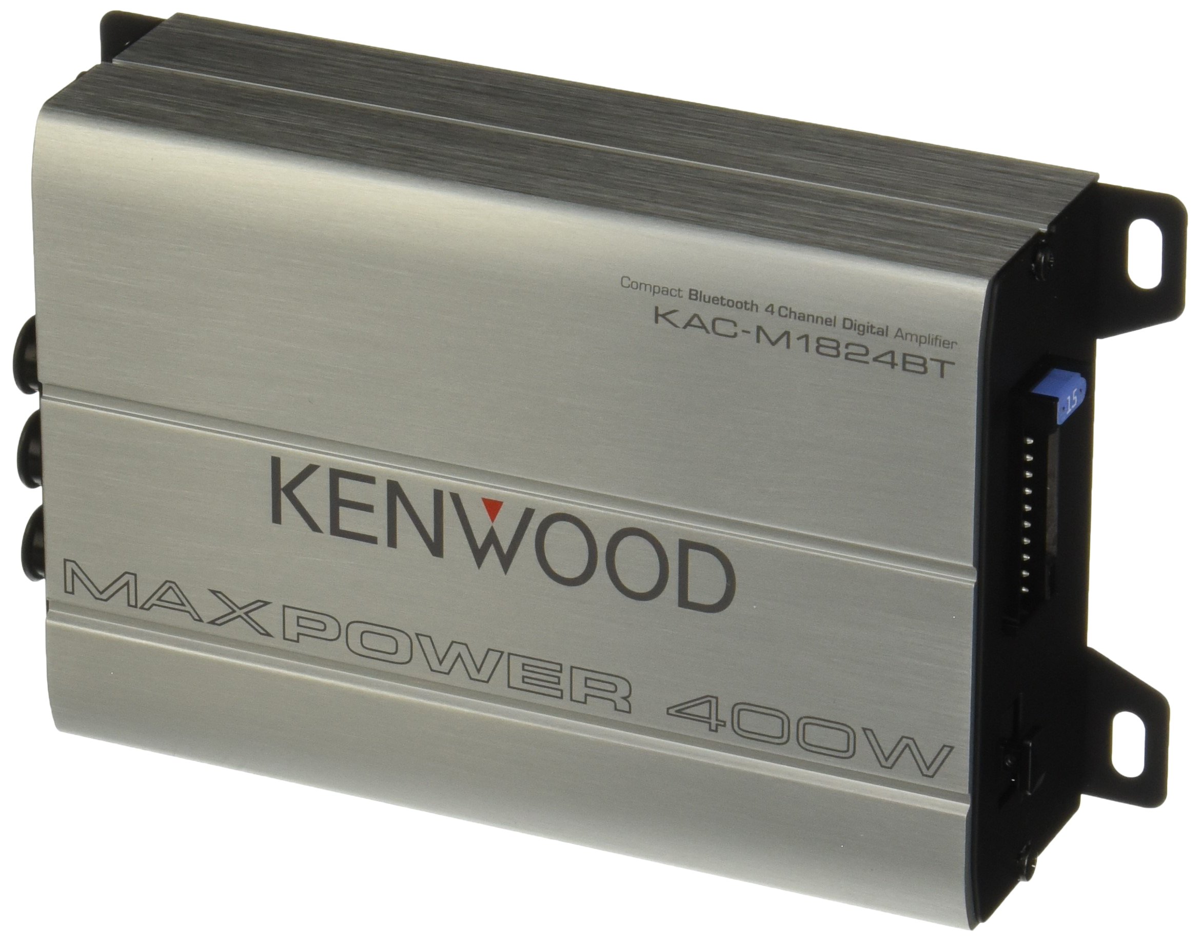 Kenwood 1177524 Compact Automotive/Marine Amplifier Class D Kac-M1824BT, 180W RMS, 400W PMPO, 4 Channel