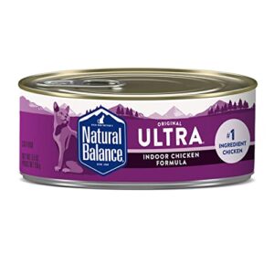 natural balance ultra premium chicken indoor cat food | wet canned food for cats | 5.5-oz. can, (pack of 24)