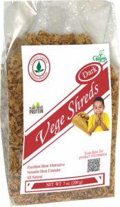 vege shreds dark, veggie shreds, veggie meat (7 ounce package)