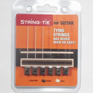 TSTGB TENOR String-Tie Tailpiece BridgeBeads Set for Classical or Flamenco Spanish Guitar, BLACK EBONY Color Bridge Beads.