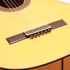 TSTGB TENOR String-Tie Tailpiece BridgeBeads Set for Classical or Flamenco Spanish Guitar, BLACK EBONY Color Bridge Beads.