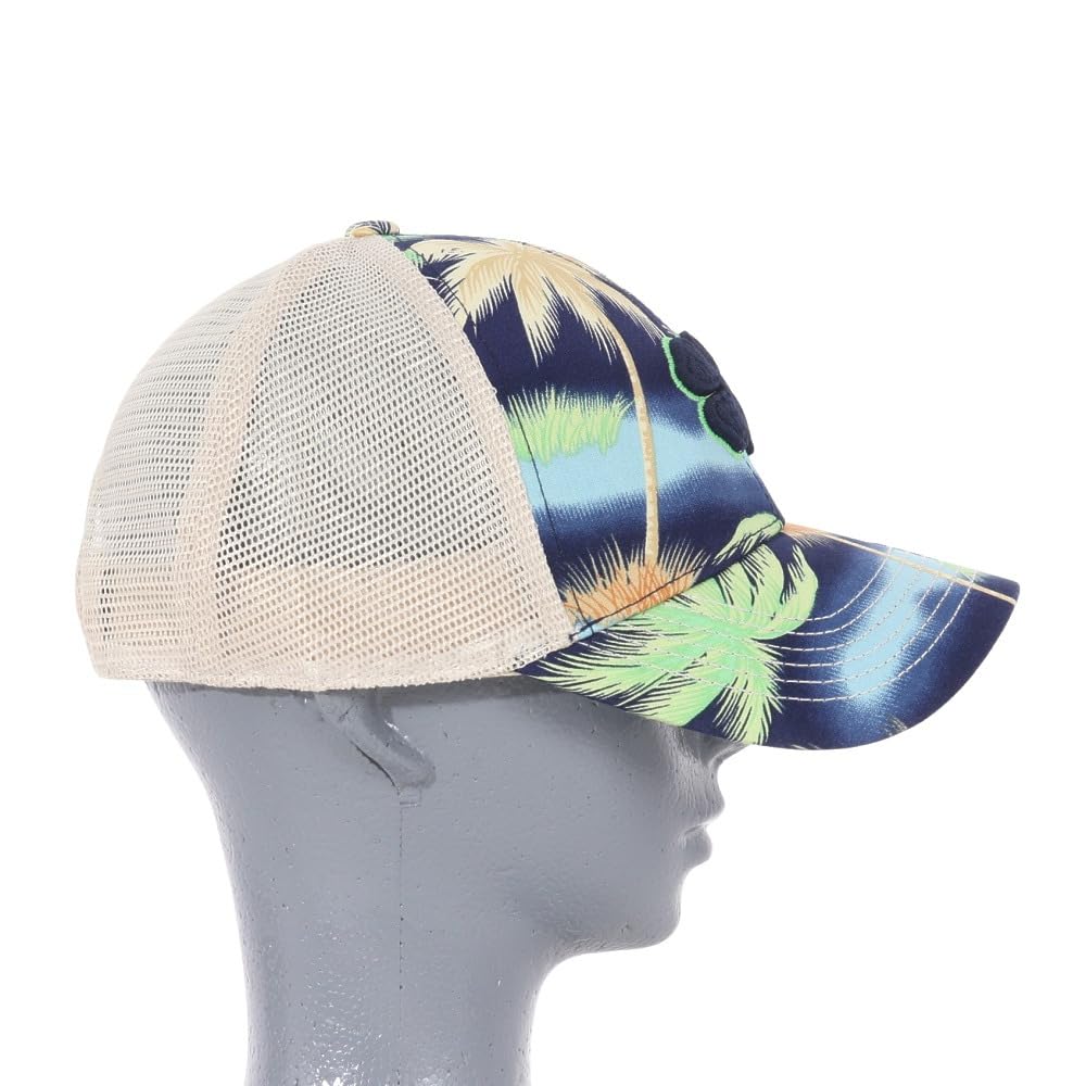 Black Clover Island Luck Hat - Tropi 2 - Navy/Lime/Khaki Mesh - Adjustable