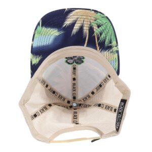 Black Clover Island Luck Hat - Tropi 2 - Navy/Lime/Khaki Mesh - Adjustable