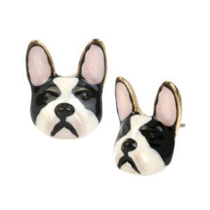 betsey johnson bulldog stud earrings