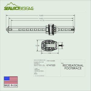 Sea-Lect Designs Kayak Recreational Footbrace