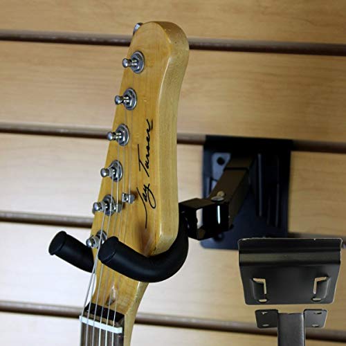 Set of Ten (10) Adjustable Guitar & String Instrument Hanger Hook Holder ~ Mount with Screws, Bolts, or Included Standard 3" OC Slat Wall Bracket ~ Suitable for Retail Store Shop Display Fixture