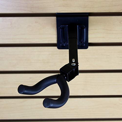 Set of Ten (10) Adjustable Guitar & String Instrument Hanger Hook Holder ~ Mount with Screws, Bolts, or Included Standard 3" OC Slat Wall Bracket ~ Suitable for Retail Store Shop Display Fixture