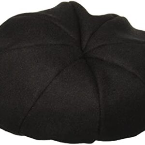 San Diego Hat Company Women's Wool Cap with Self Fabric Bow, Black, One Size