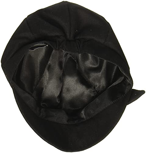 San Diego Hat Company Women's Wool Cap with Self Fabric Bow, Black, One Size