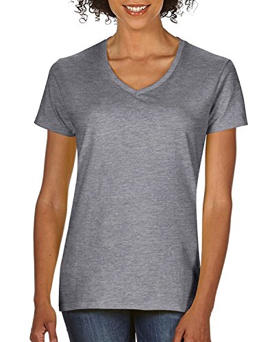 Gildan Women's Softstyle V-Neck T-Shirt - XX-Large - Coral Silk