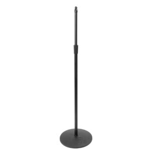 on-stage ms9212 heavy-duty low profile microphone stand with 12" base, black