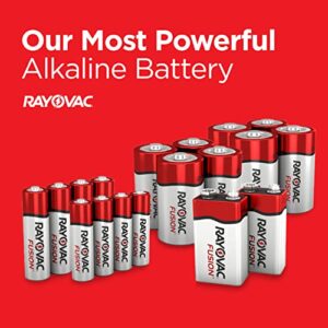 Rayovac Fusion 9V Batteries, Premium Alkaline 9V Battery (2 Count)