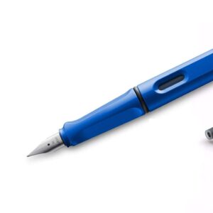 Lamy Safari Fountain Pen (14F) Sky Blue + 5 Black Ink Cartridges (O158944)