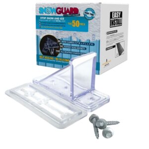 50 pack snow guards with perfect seal gaskets & screws stop snow from sliding off your metal roof gutter guard block stops breaks birds blocks stoppers blox