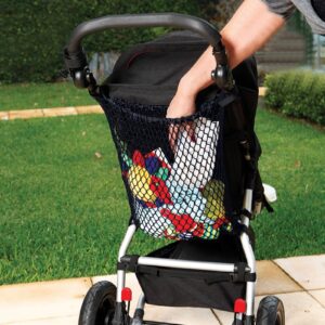 Dreambaby Strollerbuddy Stroller Net Bag - Pushchair & Pram Mesh Net Storage Bag Organizer -Black - Model F235