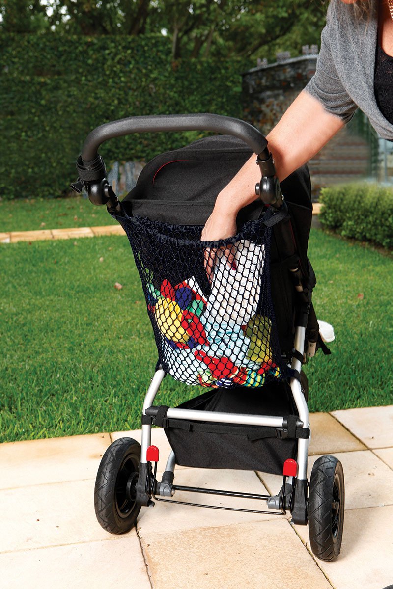 Dreambaby Strollerbuddy Stroller Net Bag - Pushchair & Pram Mesh Net Storage Bag Organizer -Black - Model F235