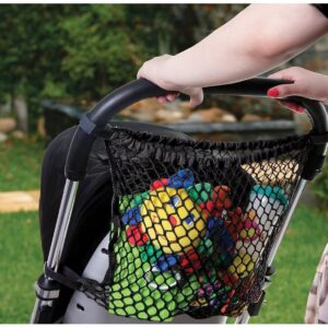 Dreambaby Strollerbuddy Stroller Net Bag - Pushchair & Pram Mesh Net Storage Bag Organizer -Black - Model F235