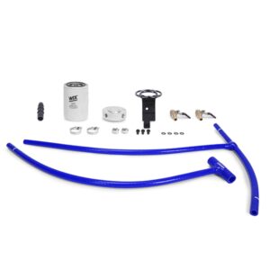 mishimoto mmcfk-f2d-03bl coolant filter kit compatible with ford 6.0l powerstroke 2003-2007 blue