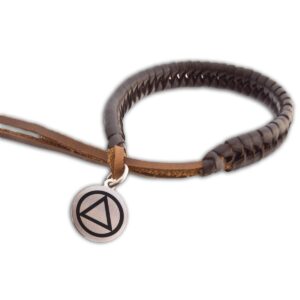 serenity is forever aa alcoholics anonymous bracelet aa bracelet braided leather men and women