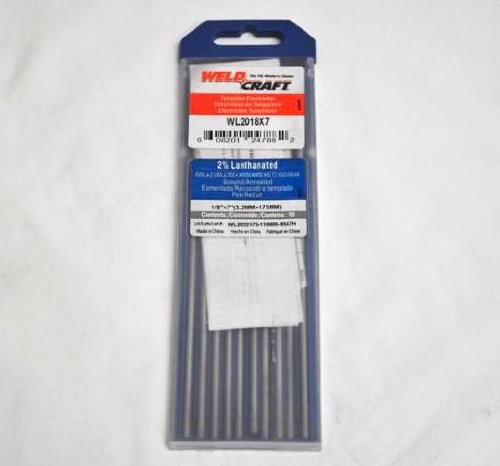 Tungsten Electrode, 1/8 In D, 7 In L, PK10