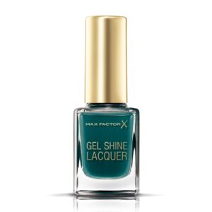 max factor gel shine nail lacquer, 45 gleaming teal, for women, 0.37 ounce