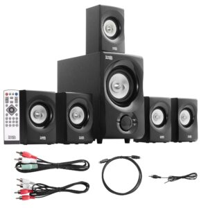 acoustic audio aa5171 5.1 surround sound bluetooth home entertainment system