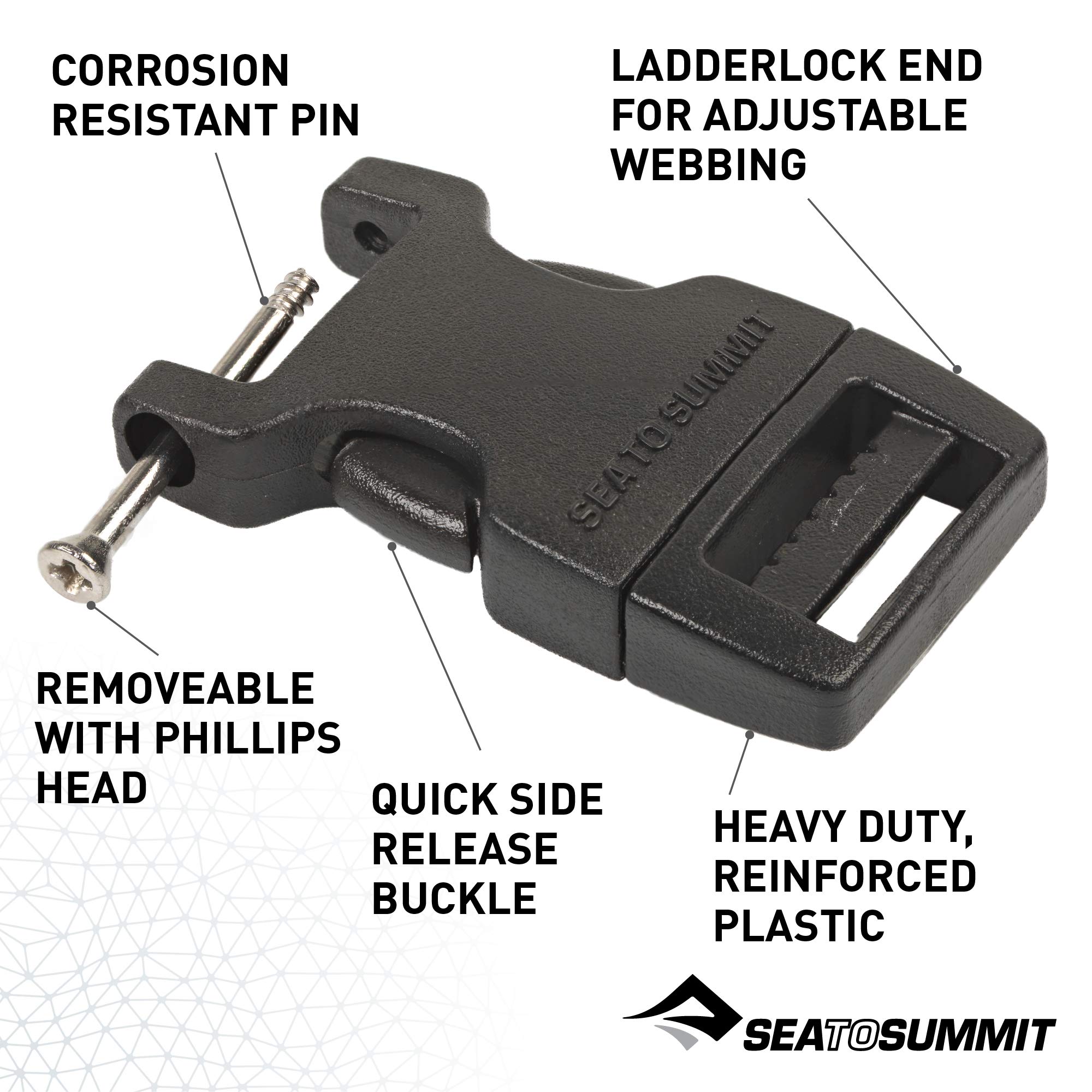 Sea to Summit Field Repair Buckle, Side Release - 1 Pin - 1 -1/2" - 38mm