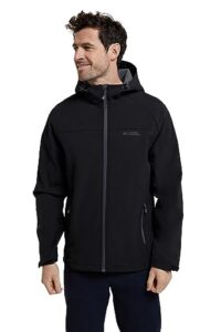 mountain warehouse exodus mens showerproof softshell black medium