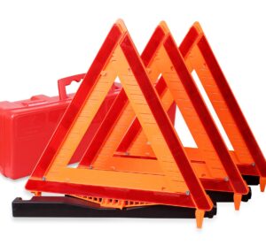 cartman 3 pack warning triangle dot approved identical to united states fmvss 571 125 reflective warning road safety triangle kit