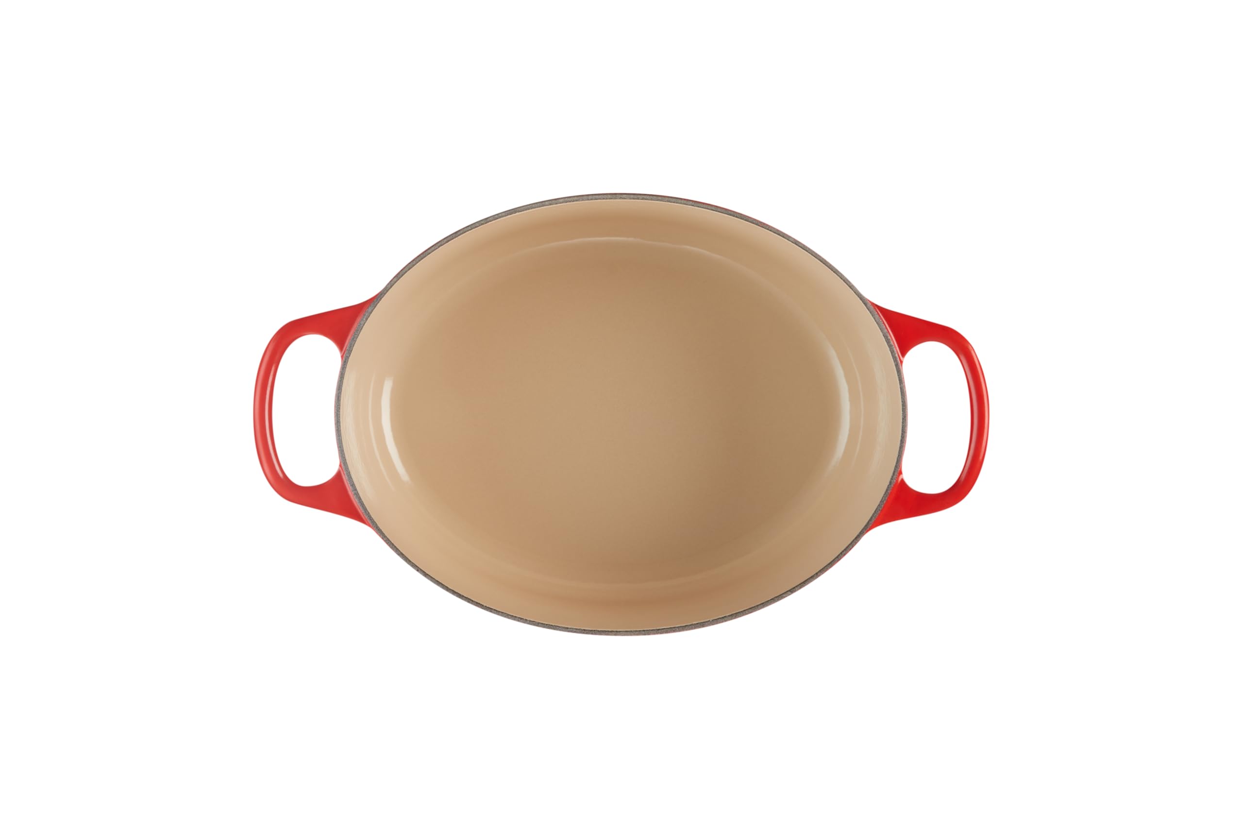 Le Creuset Cast Iron Signature Oval Casserole, 27cm, Cherry Red