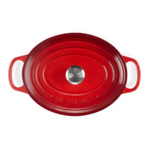 Le Creuset Cast Iron Signature Oval Casserole, 27cm, Cherry Red