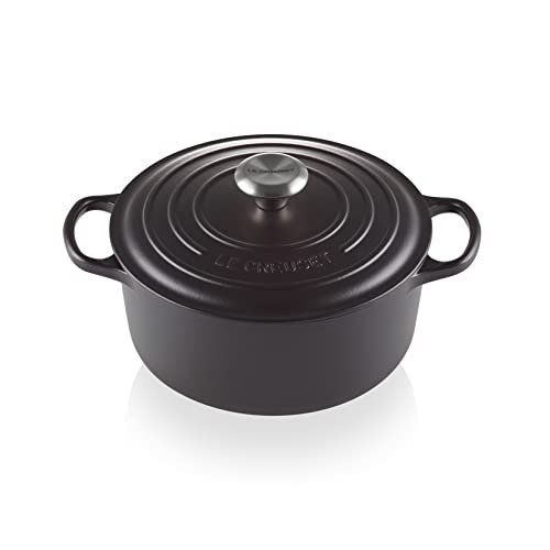 Le Creuset Signature Cast Iron Round Casserole, 26 cm - Satin Black