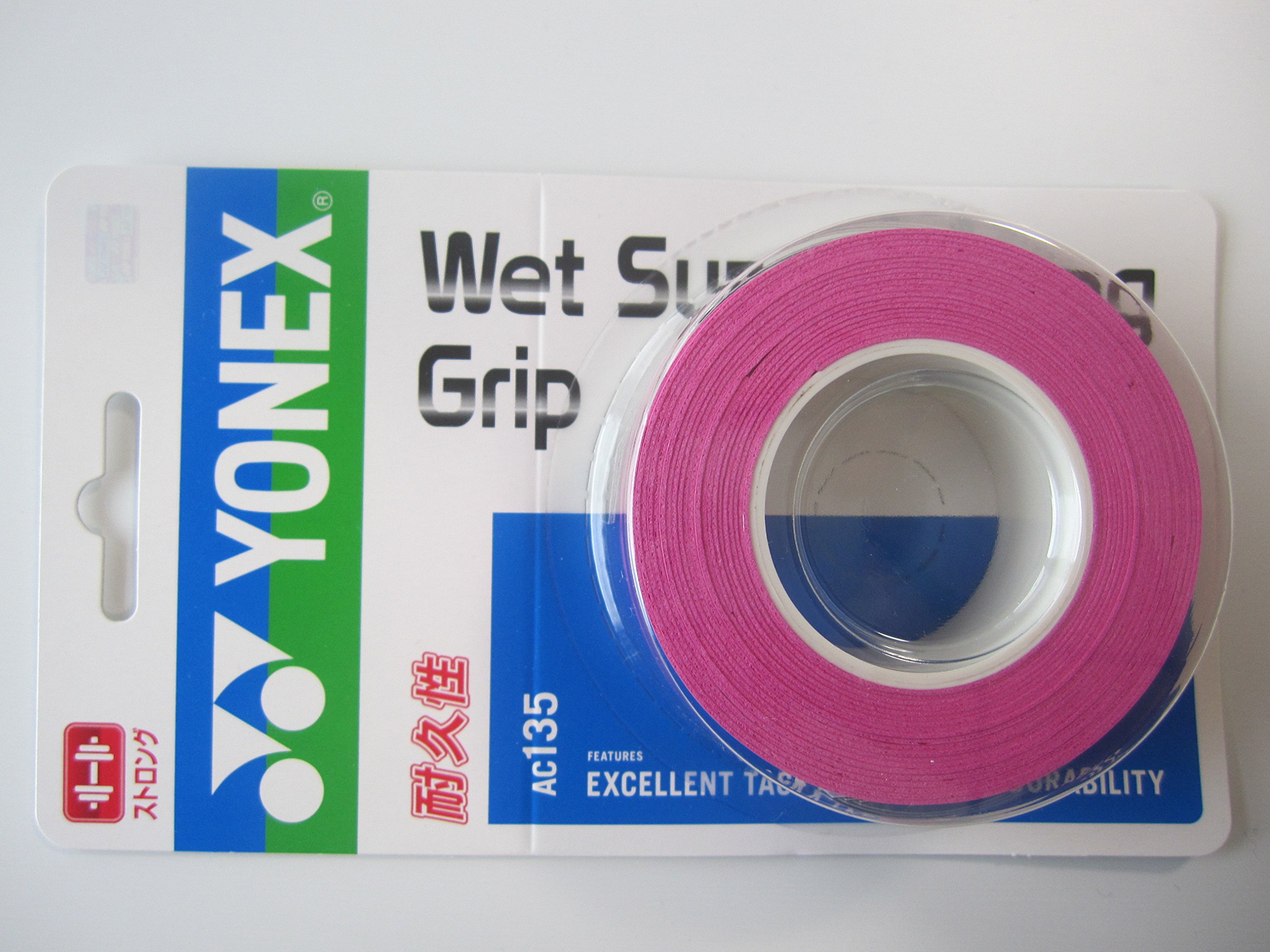 YONEX Wet Super Strong Grip Ac135 (3 Wraps) Pink (Ac135pf) 2015